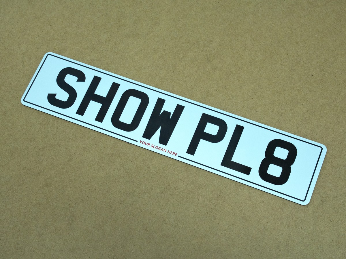 Show Plates | Number Plates in Many Sizes & Styles